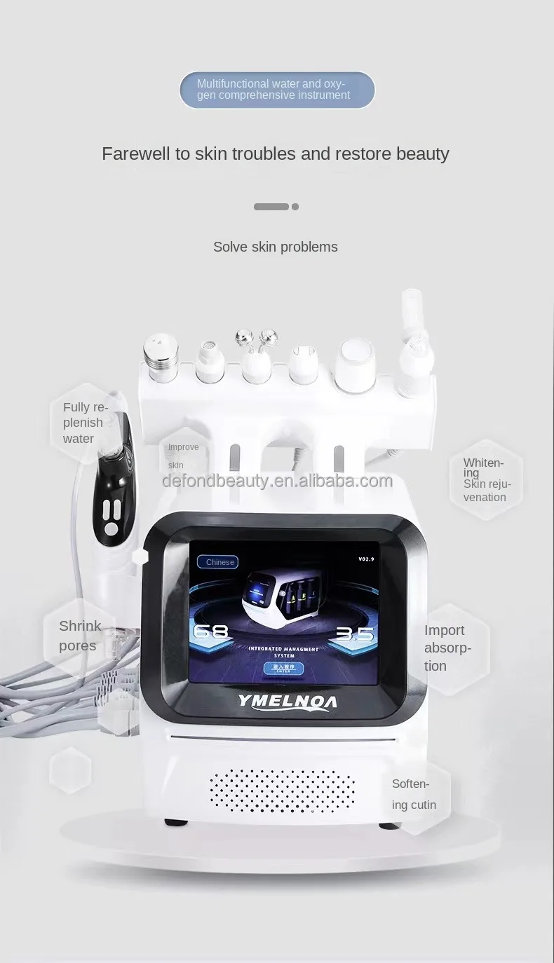 H2o2 Small Bubble Facial Machine 7 In 1oxygen Jet Peel Facial Machine ...