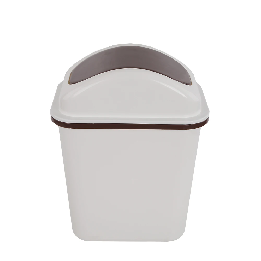 Modern plastic 15L hotel covered bathroom dustbin box set for toilet ...