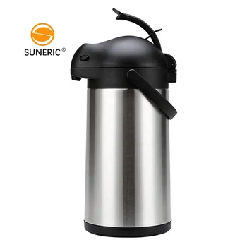 Stainless Steel Double Wall Insulated Thermos Air Pressure Coffee Tea ...