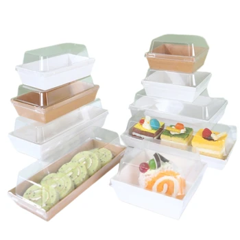 Disposable Dessert Containers Clear Bakery Boxes Takeaway Food ...