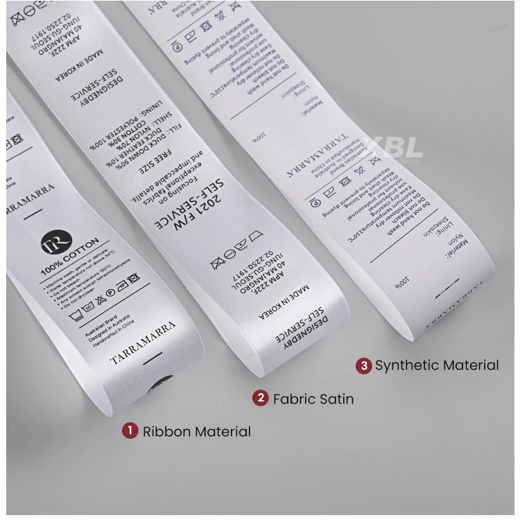 Custom Brand Logo Tags - Durable and Printed Care Labels