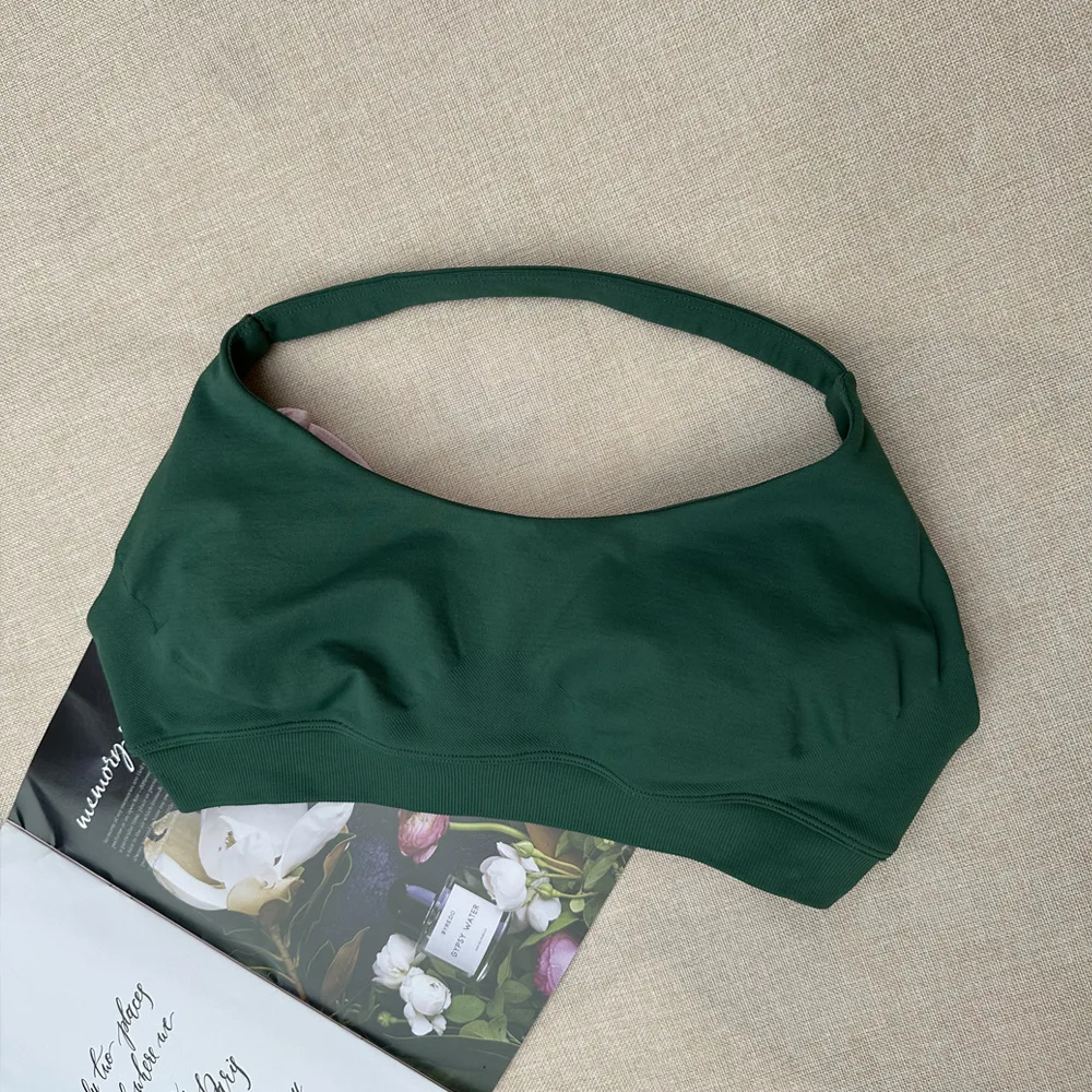 High Quality Halter Neck Strap Crop Top With Built in Shelf Solid ...