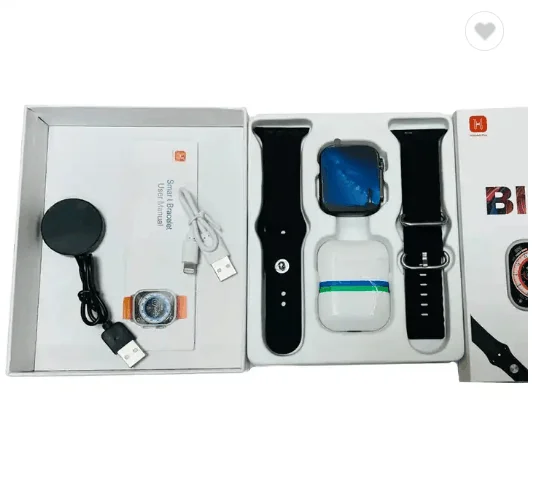 Wearable Rubber Sports Wrist Band T55 Phone Watches Combo Tws Earbud ...