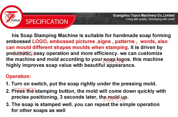 Hydraulic Laundry Hand Soap logo Printer Stamper Pressing Shaping ...