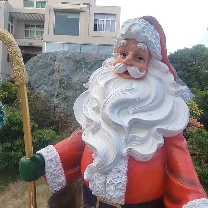 Custom Outdoor Mall Life Size Christmas Decor Large Scale Santa Claus ...