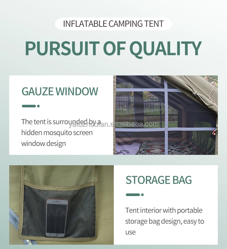 4 Season Luxury Large Inflatable Camping Tent - Waterproof