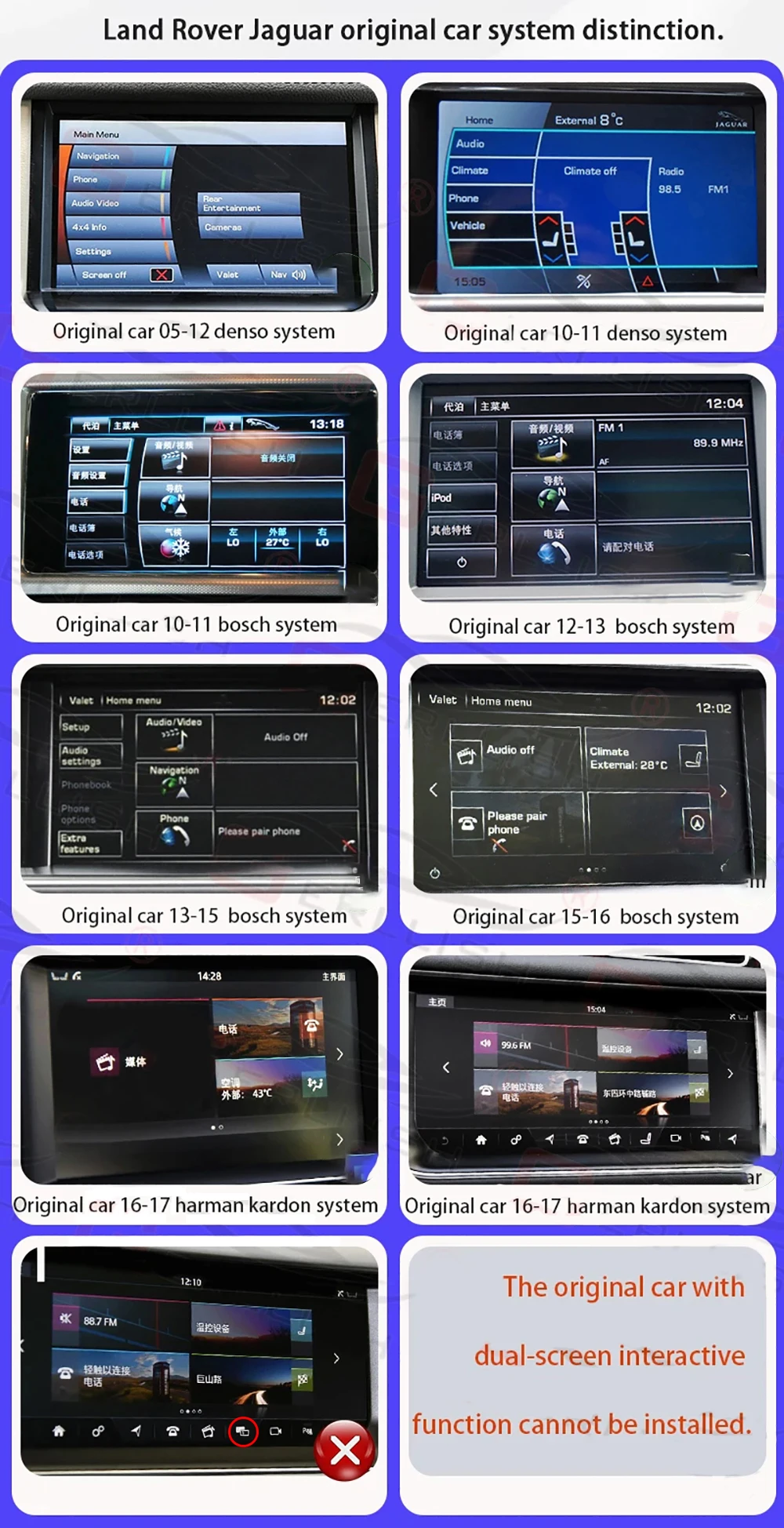 10.25" QLED Screen for Range Rover Sport 2013-2020