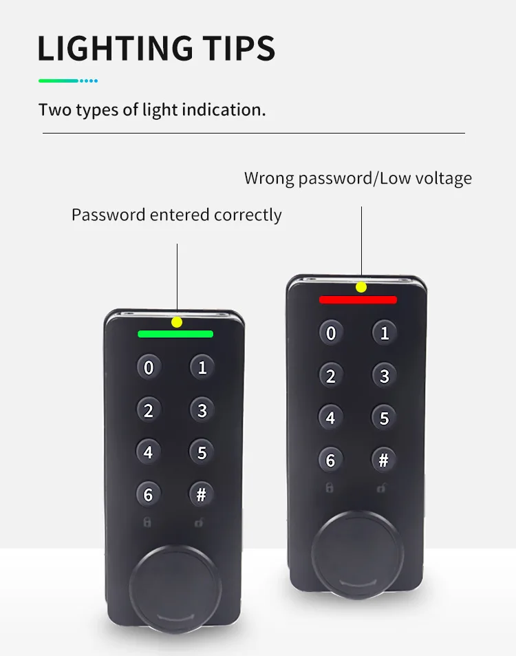 Kerong Keypad Office Desk Password Closet Keyless Smart Drawer ...