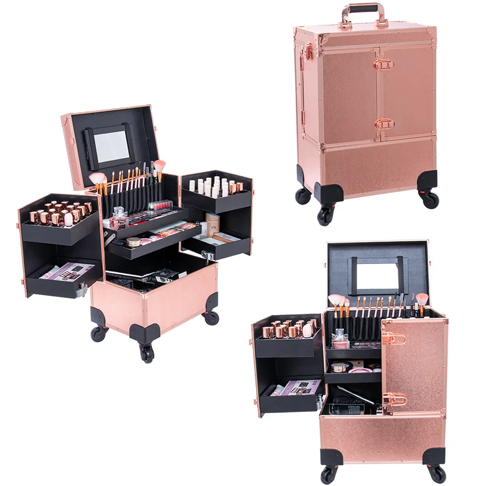 Custom Portable Nail Trolley Case - Big Salon Rolling Cart