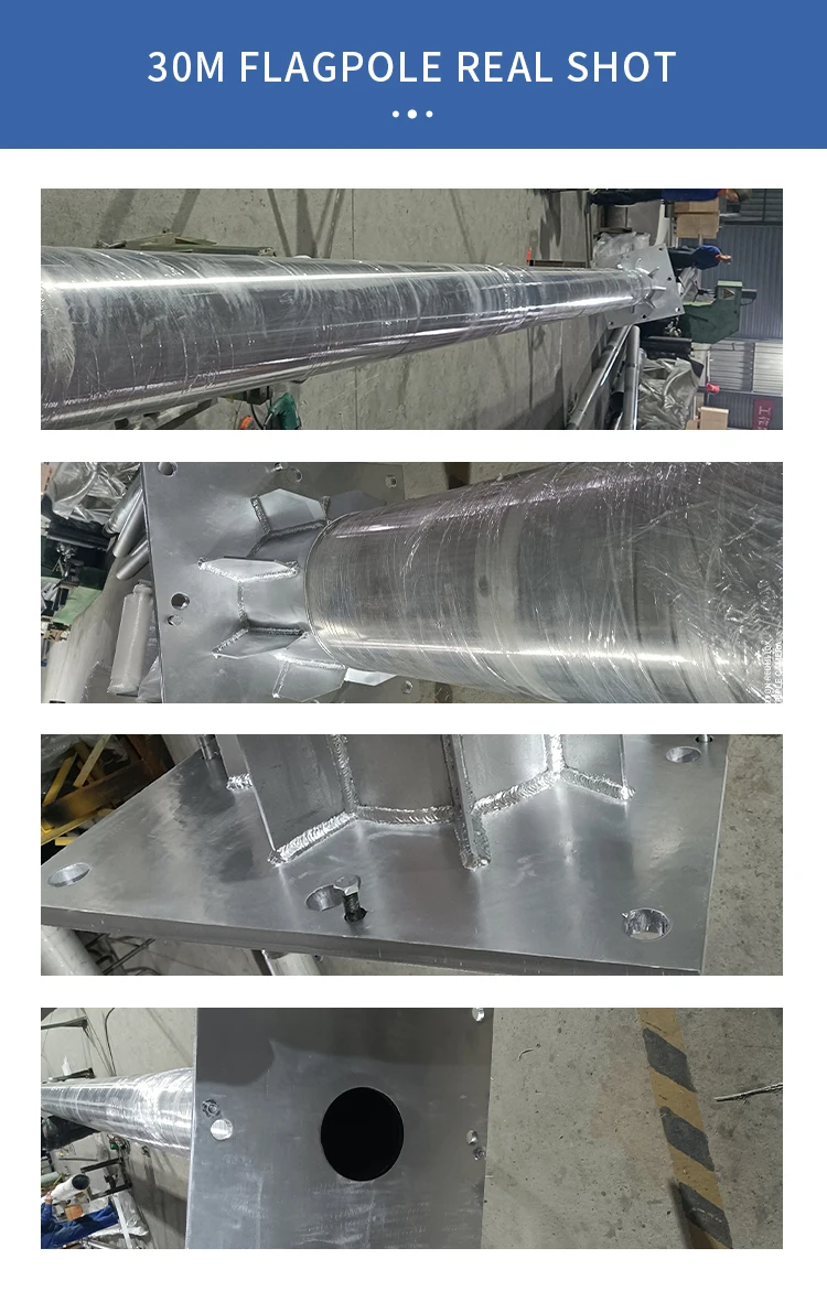 Factory Selling Aluminium Steel Flag Pole Electric Conical Automatic ...