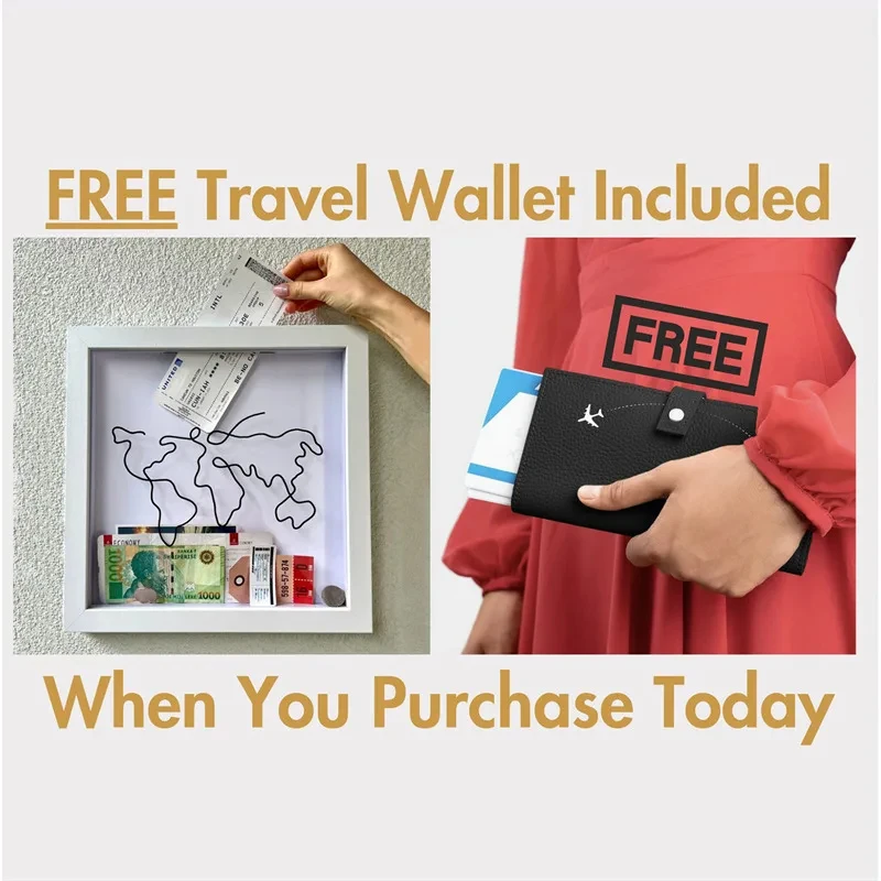 Ticket Shadow Box Diy Memento Frame Stylish Display Case Wooden Memory ...