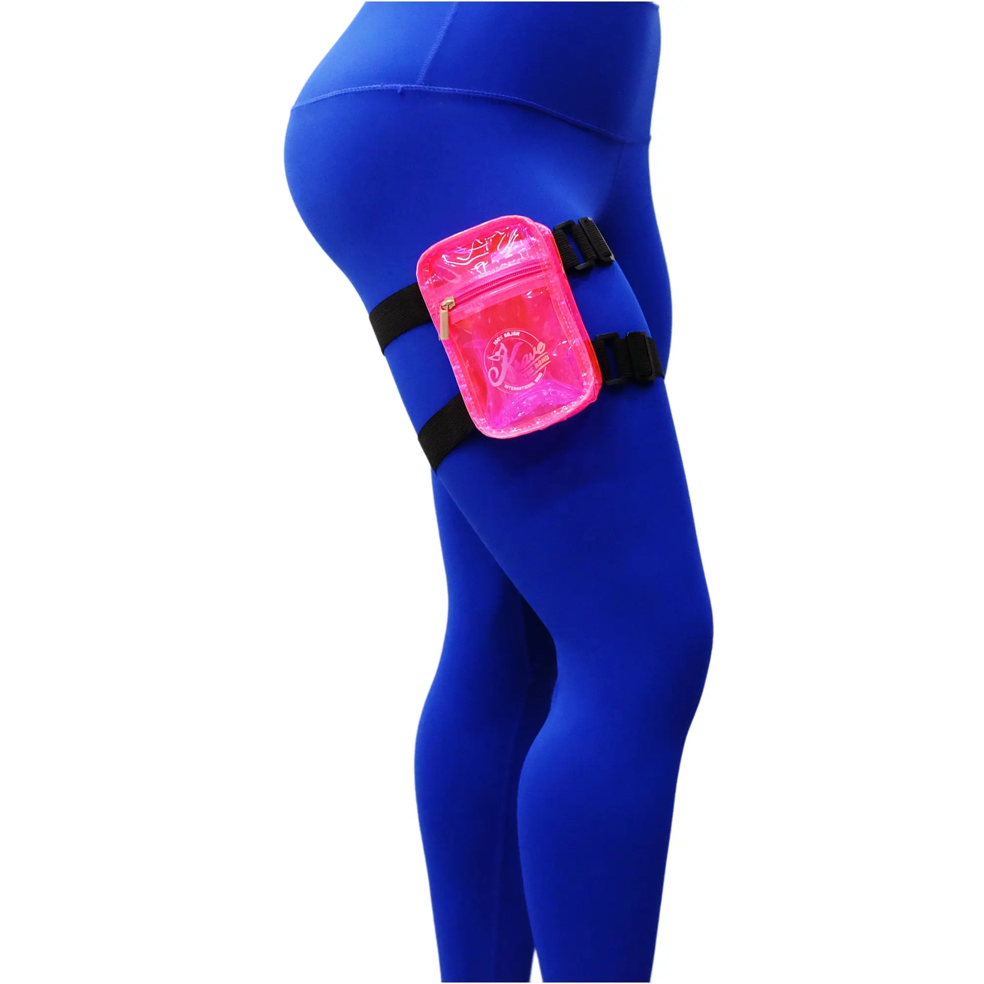 8" Clear PVC Waterproof Holographic Drop Leg Thigh Bag