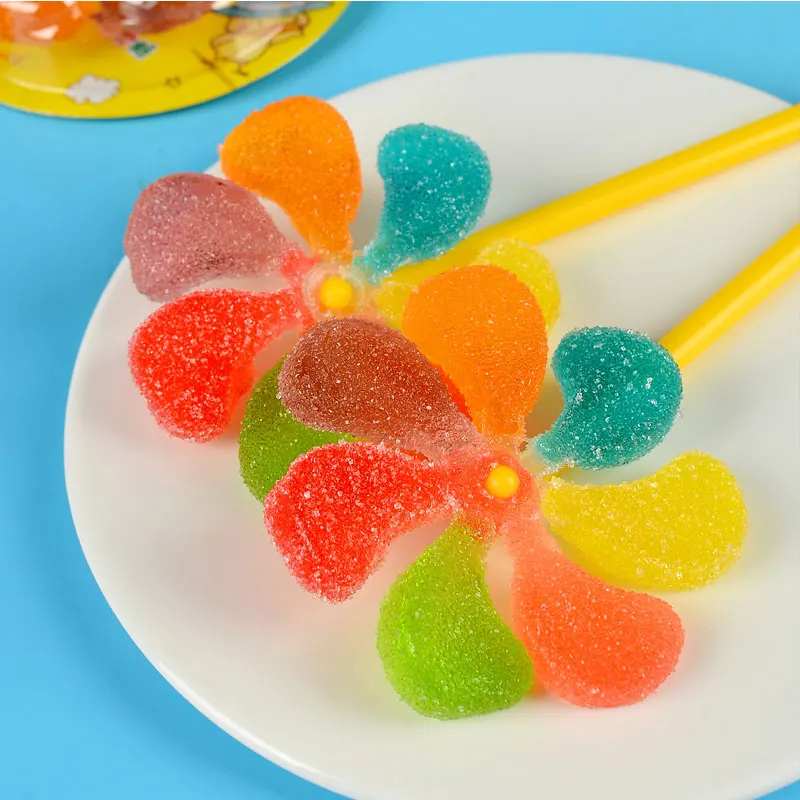 Mini Rotatable Windmill Shaped Lollipop - Nutritious Gummy Candy