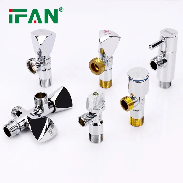 IFAN Brass Water Angle Valve Toilet Angle Stop Valve Bathroom Basin ...