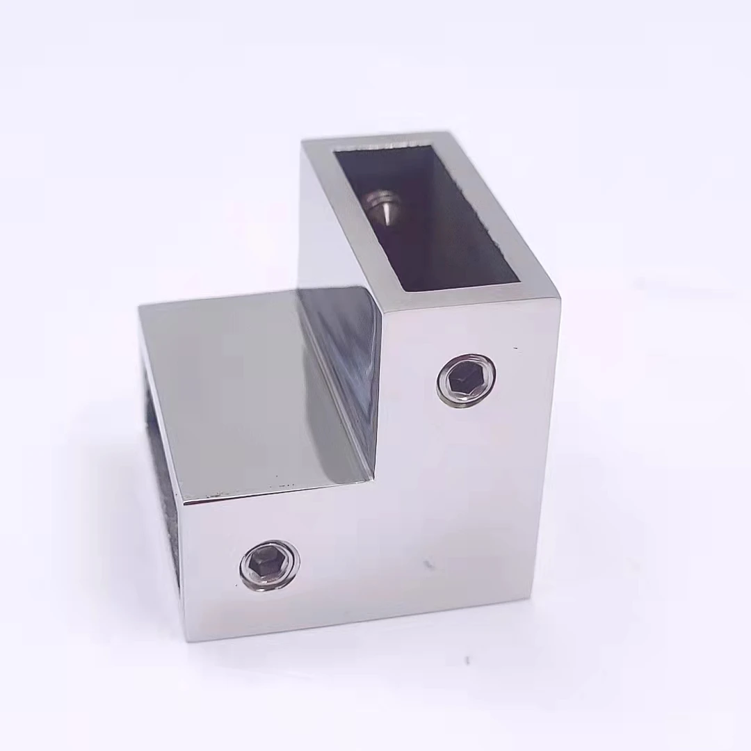 Frameless Glass Sliding Door Hardware Fitting 10*30 Mm Pipe Holder 90 ...