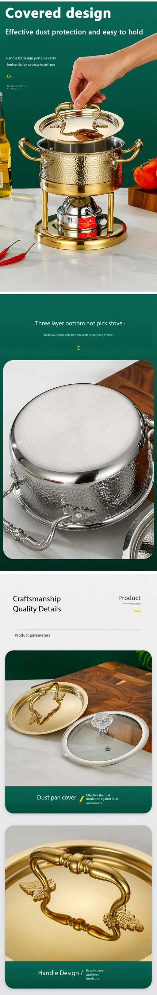 Fts Stock Pot Stainless Steel Cook Pots Wholesale Commercial