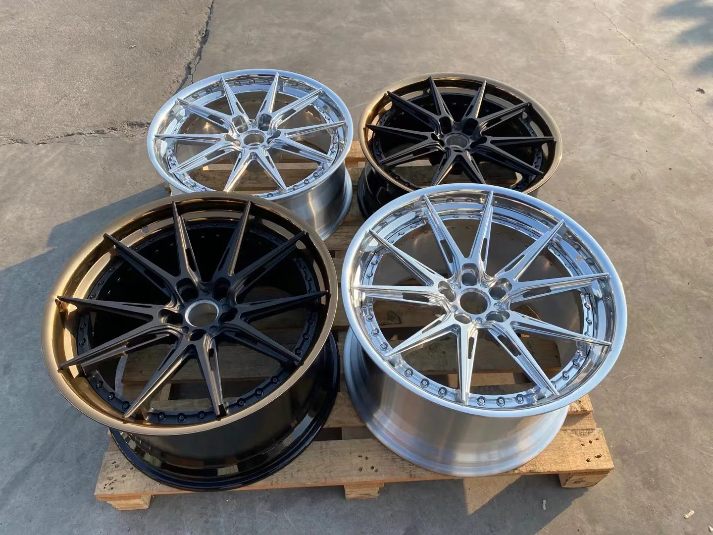 Yufei 2 Piece Wheels Forged Ultra Light Weight Rims 19 20 21 22 24 Inch ...