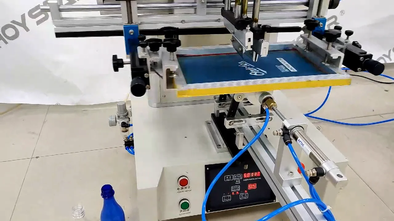 Small Vacuum Screen Printing Machine For Pvc Label Sheet Flat Screen ...