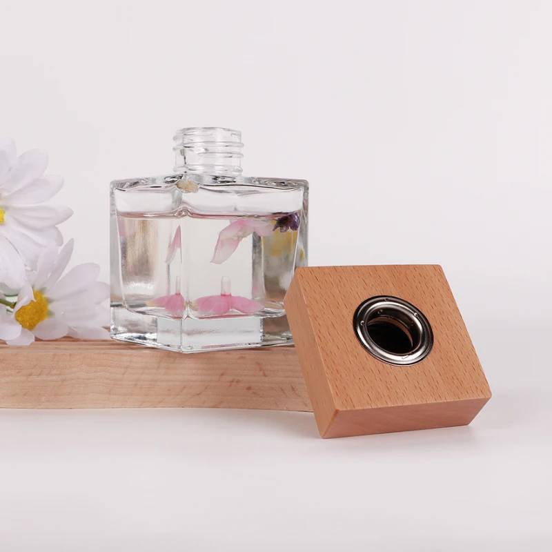 100ml Wholesale Cube Square Empty Transparent Reed Diffuser Aroma Glass ...
