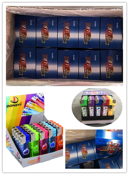 Traditional Plastic Electronic Refillable Gas Lighter Candle Lighter ...