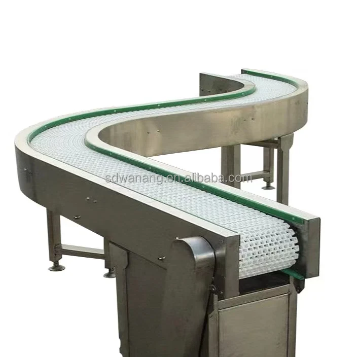 90 Degree Turn Conveyor With Baffles Straight Modular Belt Conveyer ...