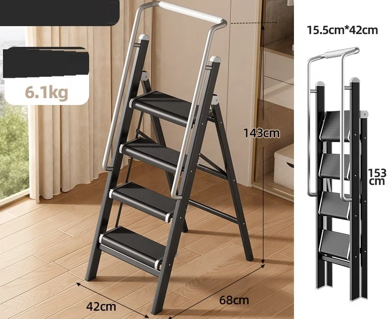 Customization Household Folding Ladder Wardrobe Bookcase Herringbone ...
