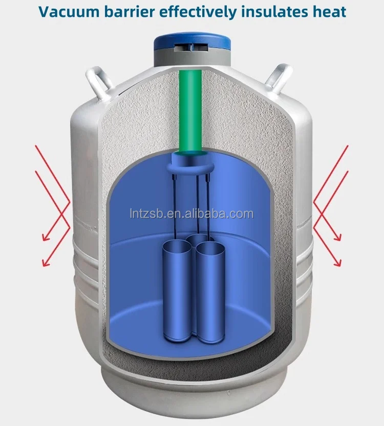 Cryopreservation Tank Agricultural Container Dewar N2 Storage Portable ...