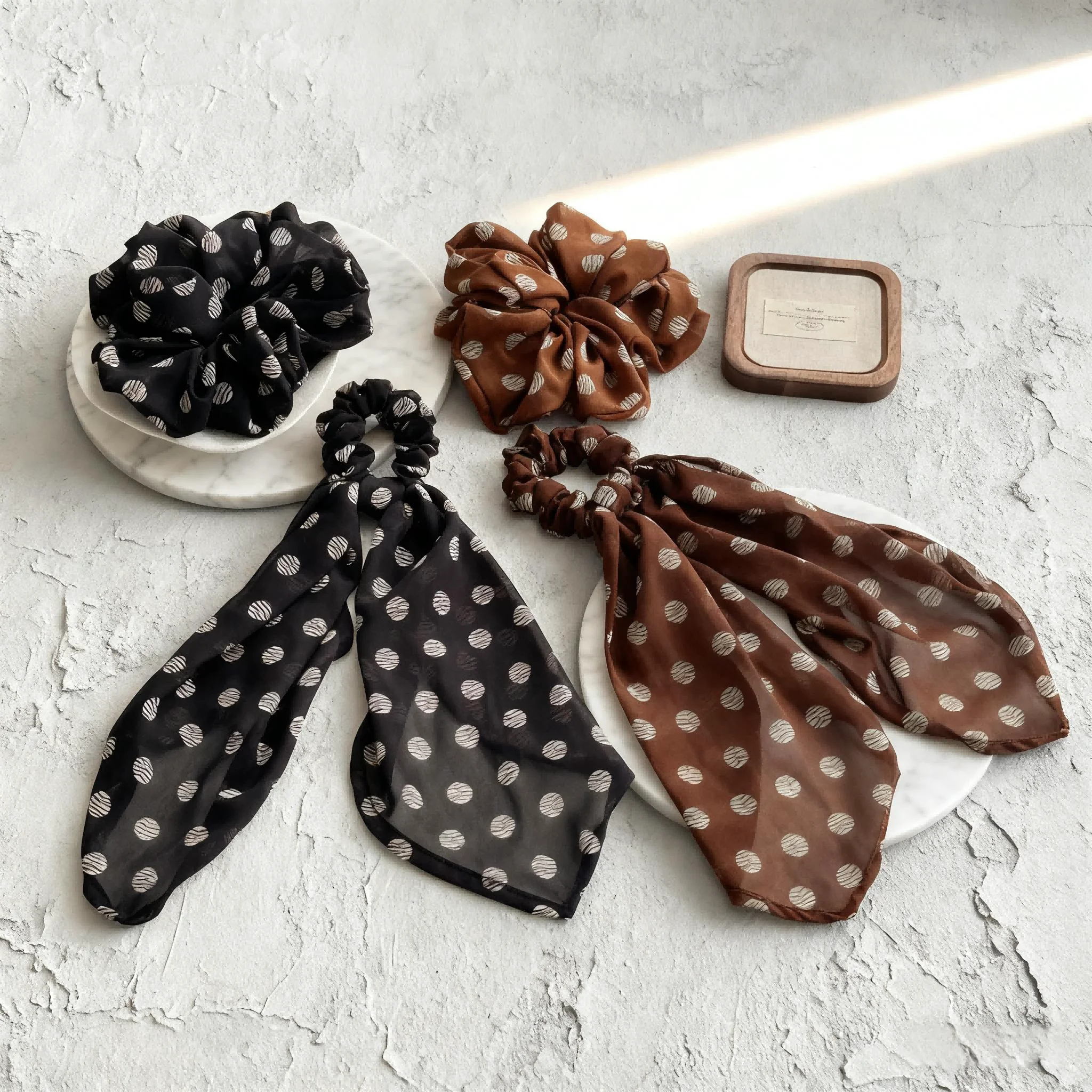 Duowei Kids Sweet Retro Geometric Gradient Color Ribbon Hair Ring ...