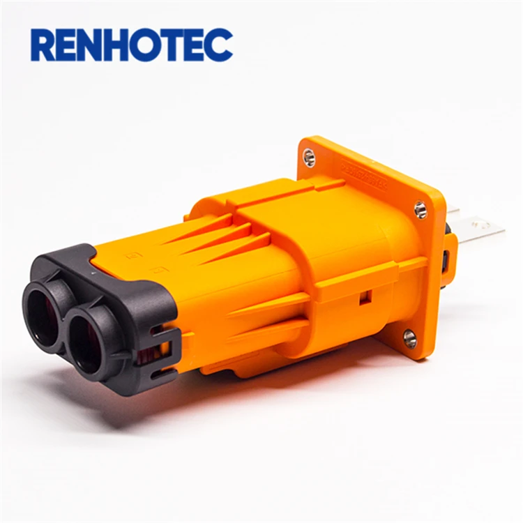 150A 2Pin 250A HVIL Electric Vehicle High Voltage Connector 30kvdc Plug ...