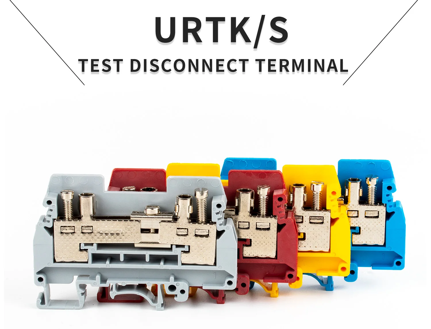CHFRPU URTK/S 6mm2 Combined DIN Rail Screw Testing Terminal Block ...
