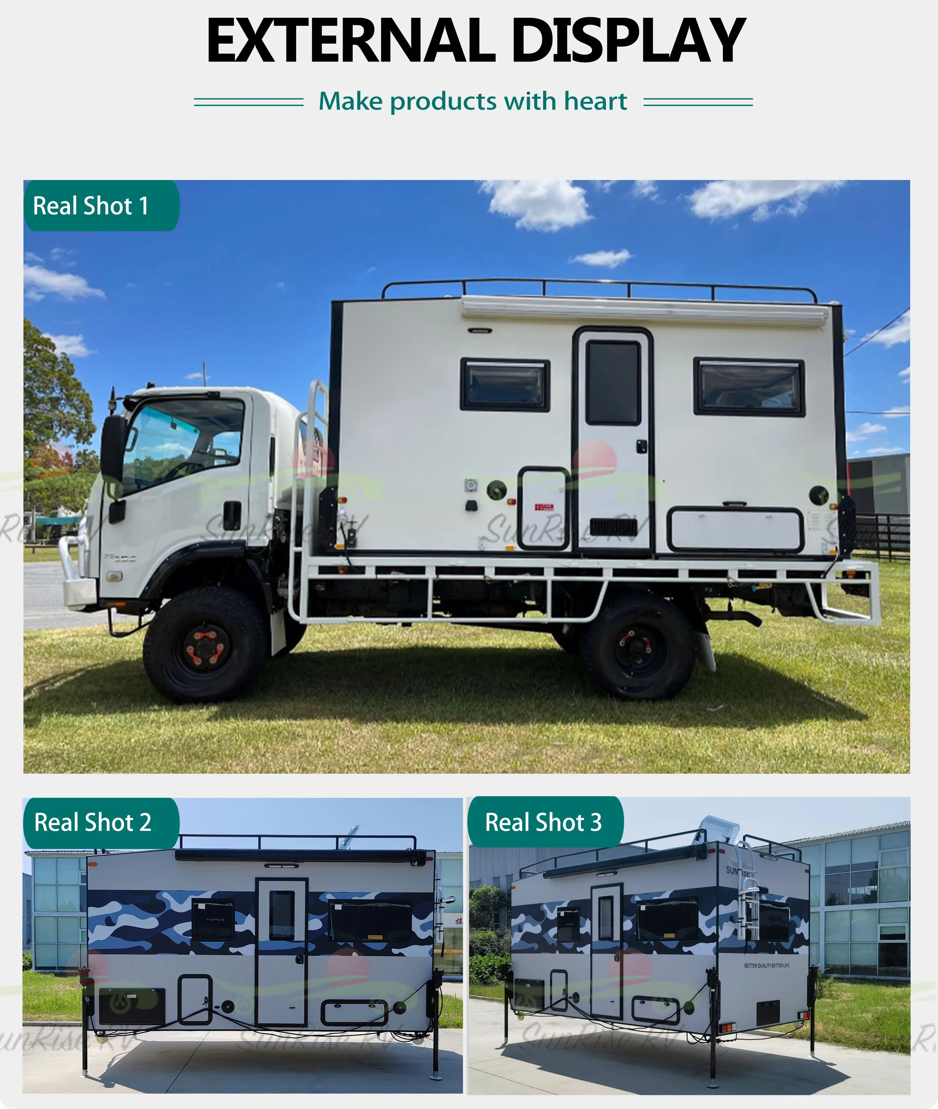 Off-road Motorhome RV Expedition Vehicle Slide on Camper