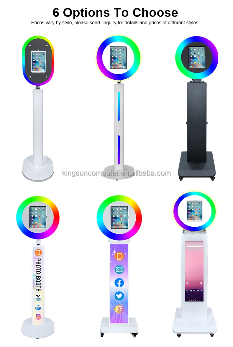 Selfie Photo Booth with LED Light Frame for Events - Compatible with ...