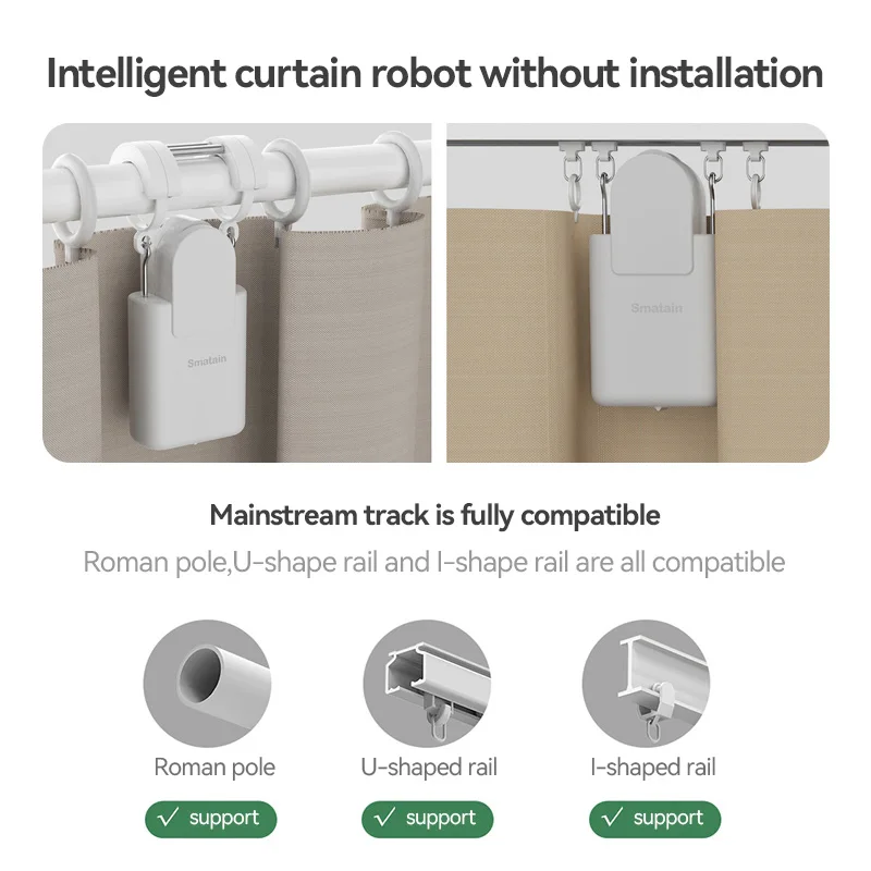 Timing Switch Smart Curtain Robot Multi-functions Home Curtain Bot For ...