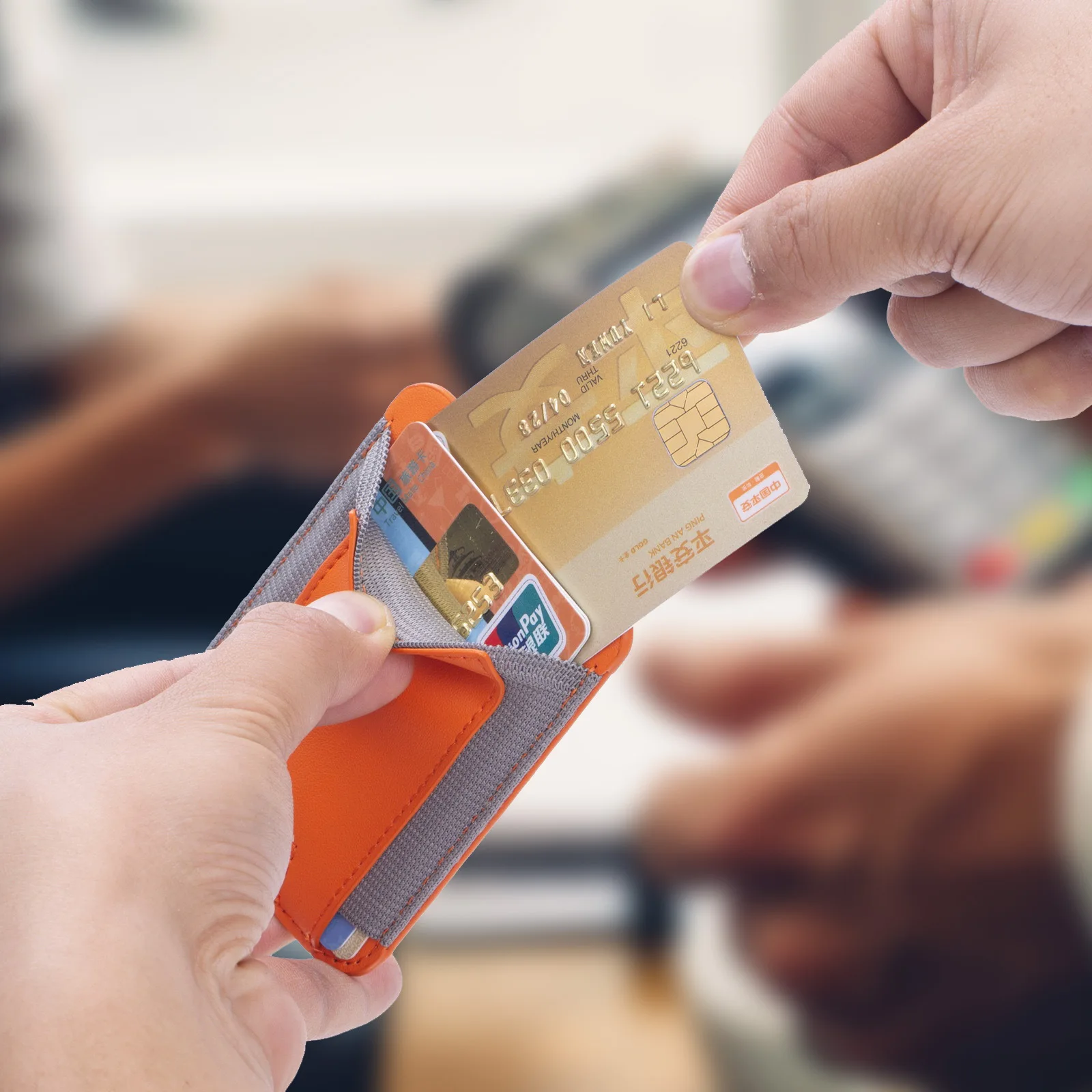 Factory Customize Elastic Band Leather Magsafe Magnetic Phone Card ...