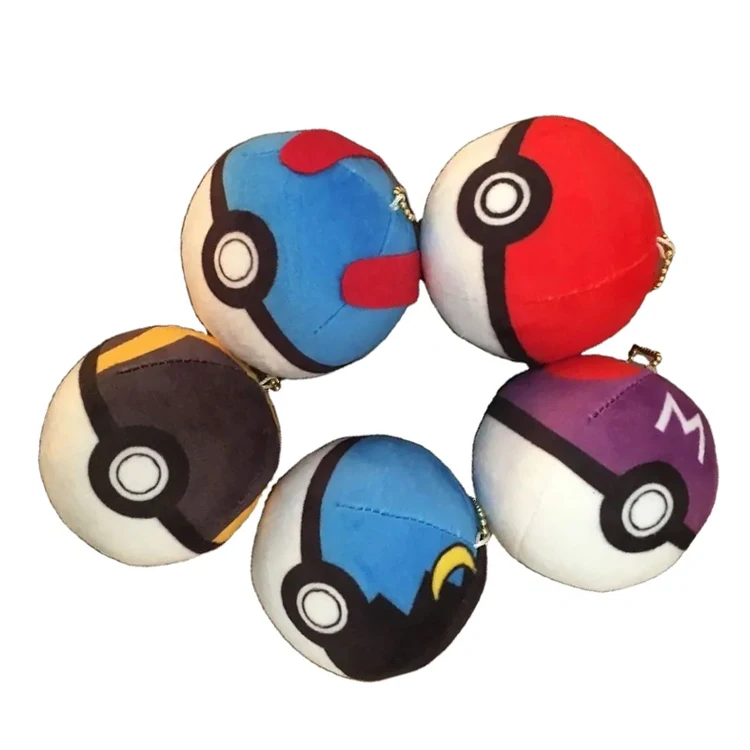 Kawaii Pokesball Plush Cartoon Anime Pokemoned Pokeball Toy High ...