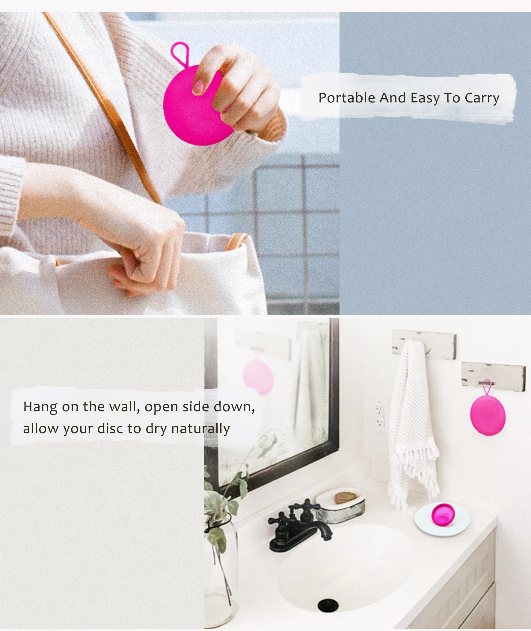 Period Products Disc Cover Menstrual Disc Case Silicone Case for ...