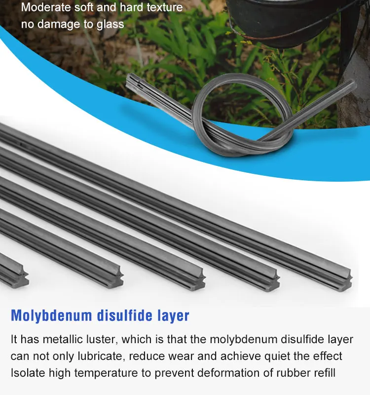 Universal Windshield Normal Rubber Wiper 14"-30" Universal Frameless ...