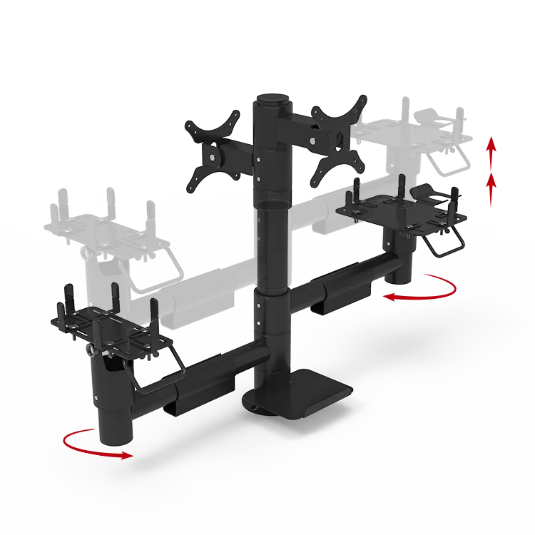 Dual screen stand countertop monitor stand pos mounting solution