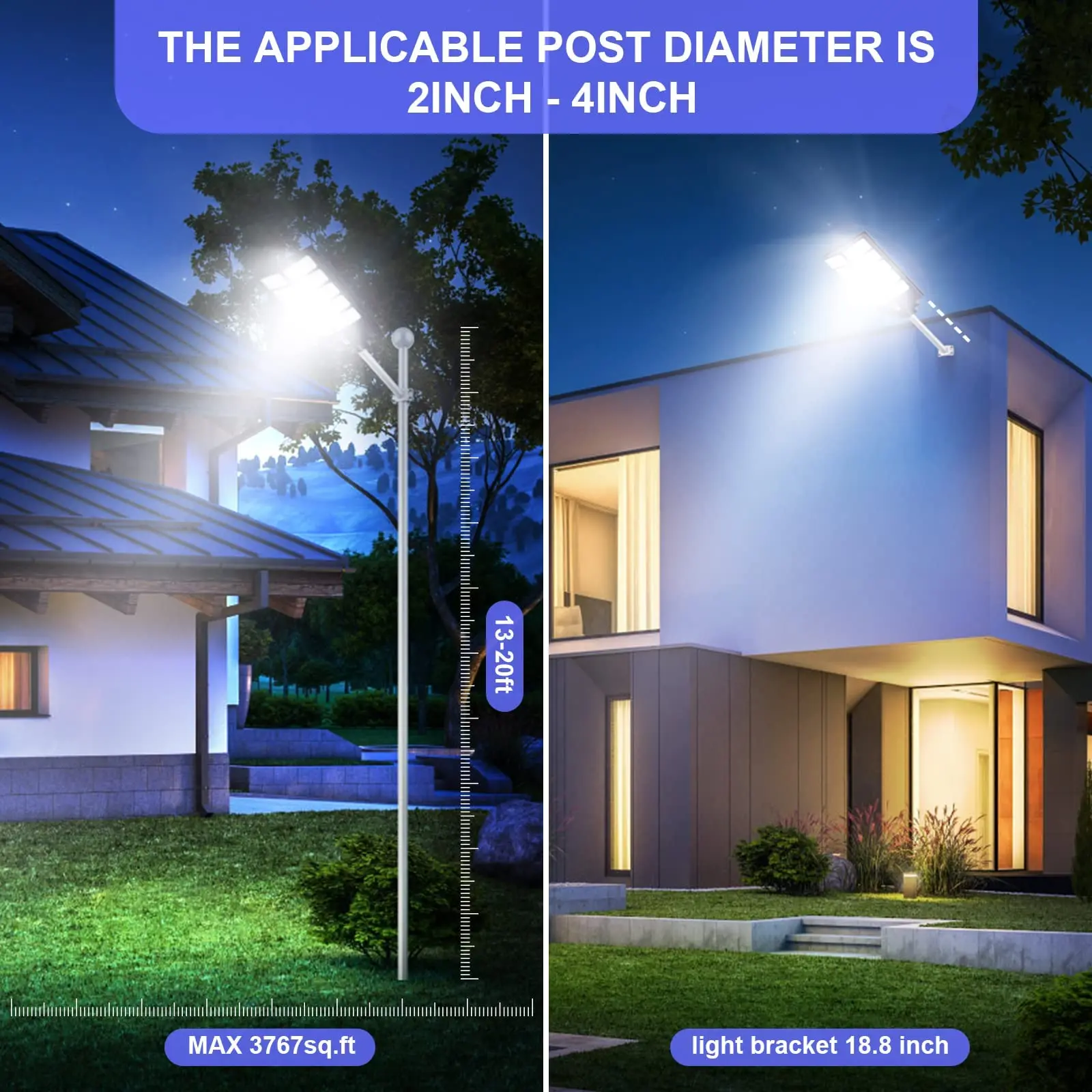 Radar Induction Light Control Abs Streetlight 1000w Led Solar All In ...