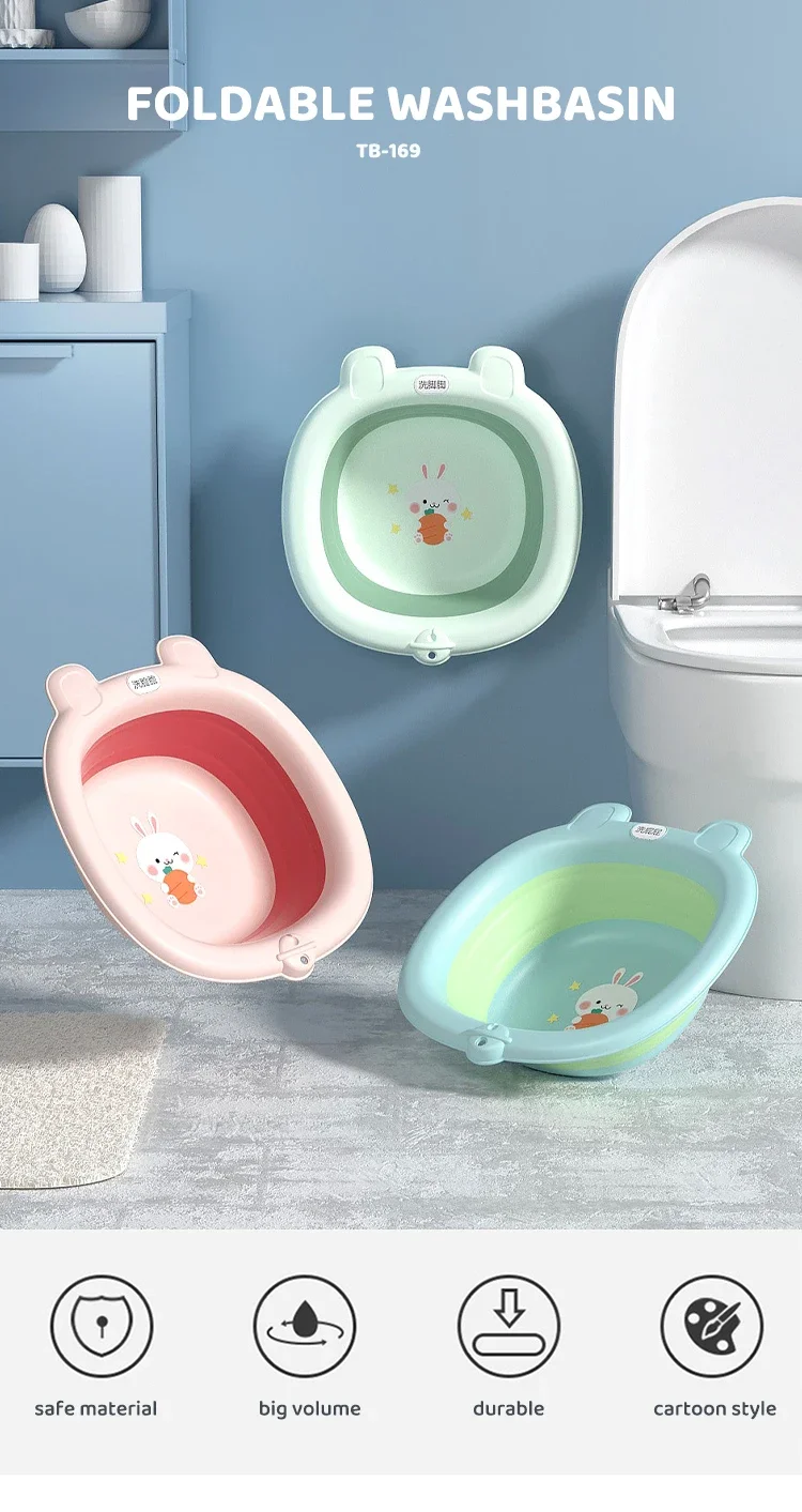 Multifunctional Baby Travel Cartoon Foldable Durable Rabbit Basin ...