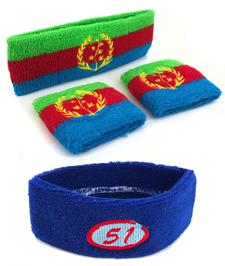 Custom Sports Embroidered Sweatbands Terry Cloth Sweat Wrist Bands ...