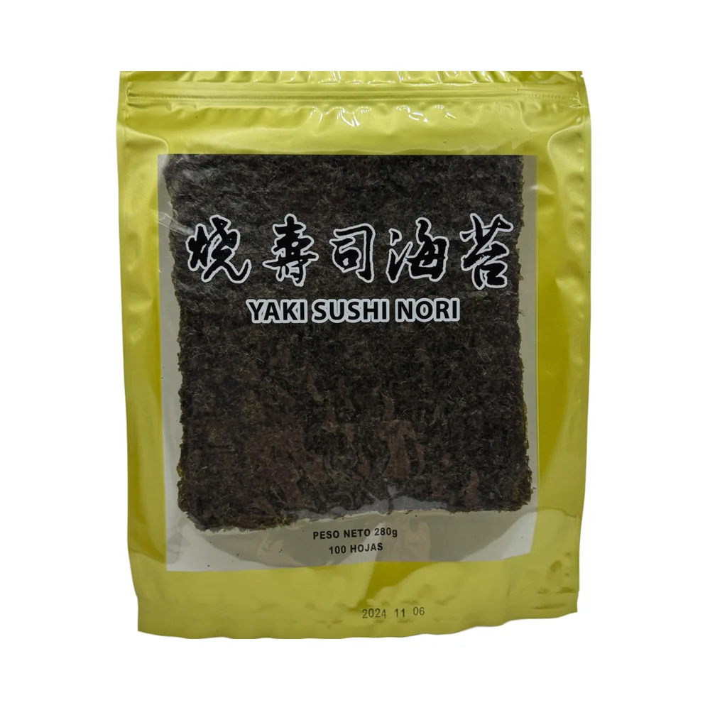 100 Sheet Organic Roasted Seaweed Snacks Golden Sea Sedge Nori Crispy ...