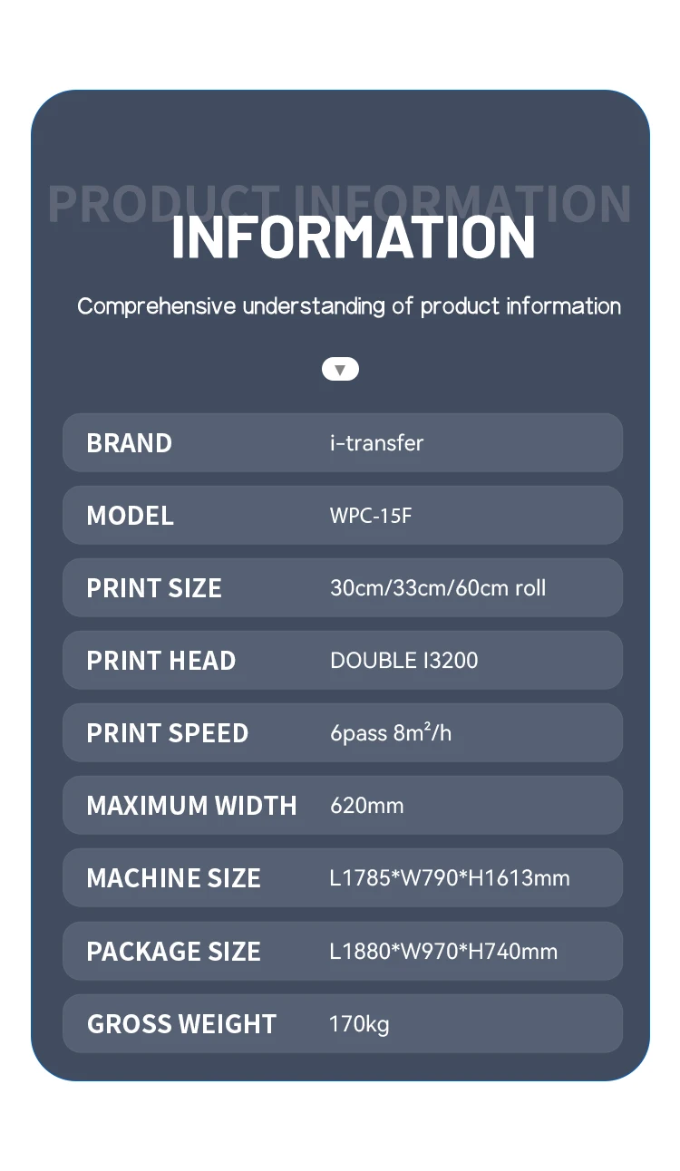 Dual Print Head I3200 DTF Printer - 60cm Fast Printing