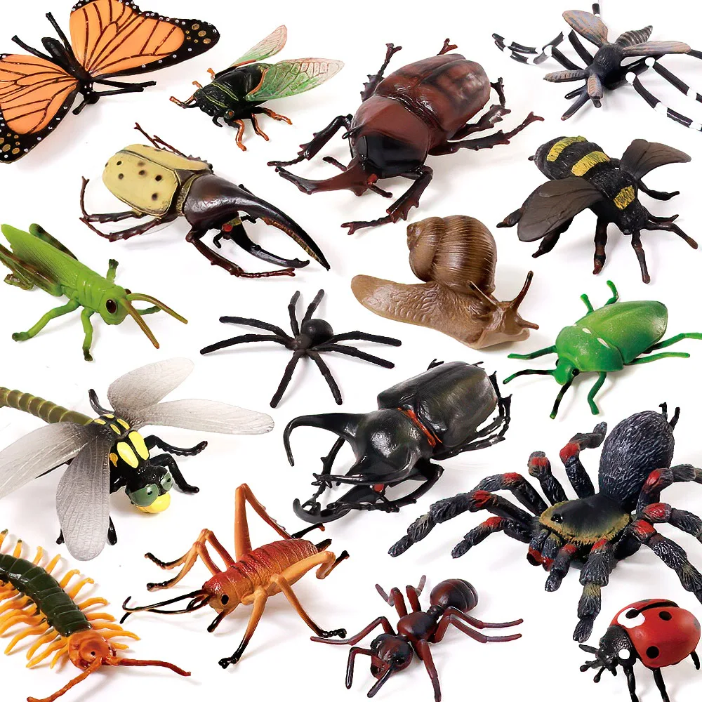 Eco Material Decorations Educational Plastic Bug Insect Toys Figurines ...