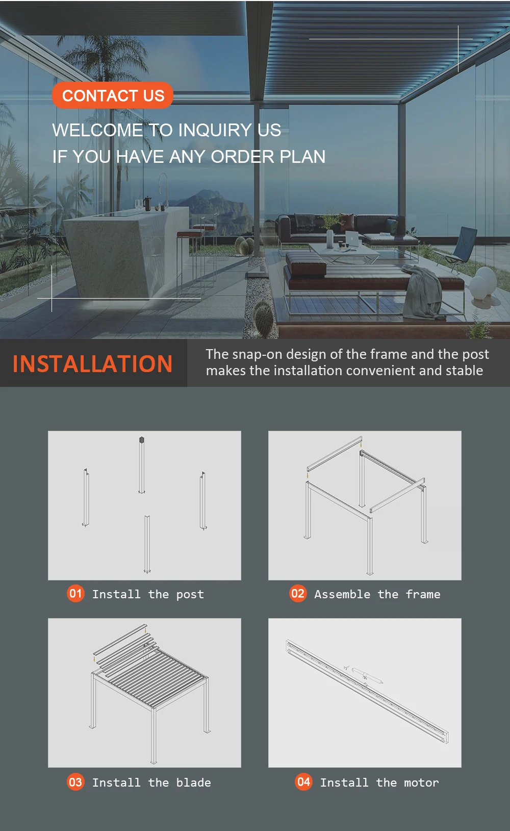 Apro Vergolaオープニング太陽ルーバーシャッターアルミ屋根パーゴラルーバー屋根motorized Waterproof Remote ...