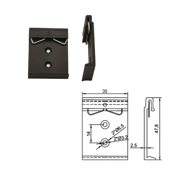 Universal Din Guide Rail Mounting 35mm Aluminum Spring Clip| Alibaba.com