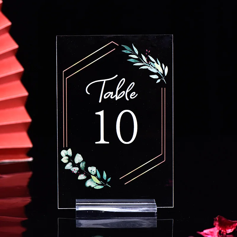 Wjj Rectangle Centerpiece Decorations Clear Sign Cards Holders Acrylic ...