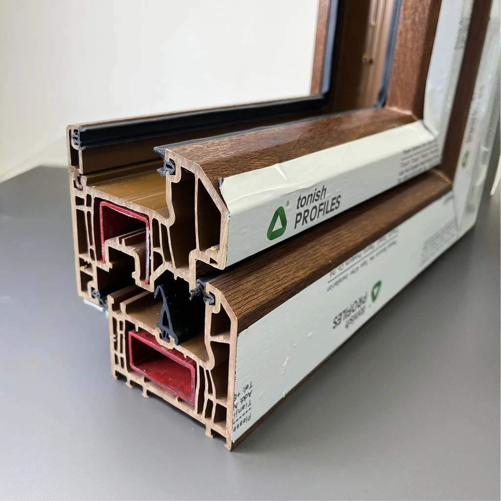 70mm Veka European Standard Cheap PVC Frames Window Profile