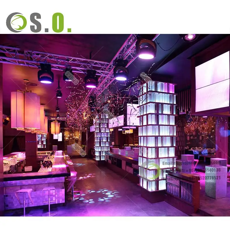 Luxury Club Counter With Led Contemporary Luxury Design Custom Built ...