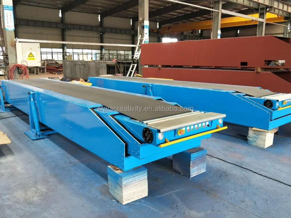 60feet Long Container Truck Loading Unloading Belt Conveyor,Telescopic ...